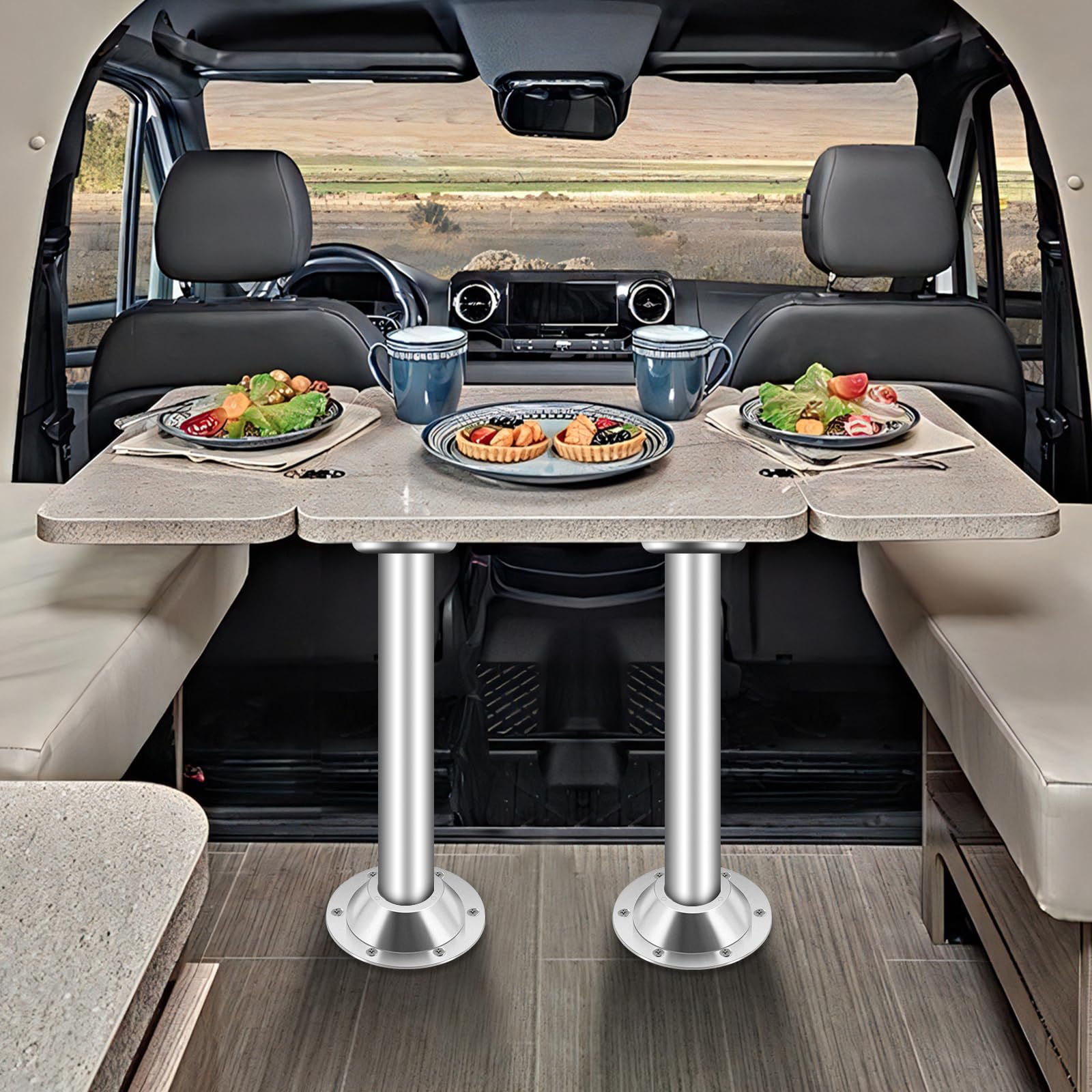 Snapklik.com : EJYTRVT Camper Table Base Mount, Aluminum RV Pedestal ...