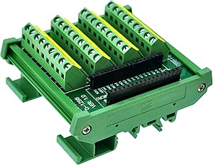 CZH-LABS DIN Rail Mount Screw Terminal Block Breakout Module Board for ...