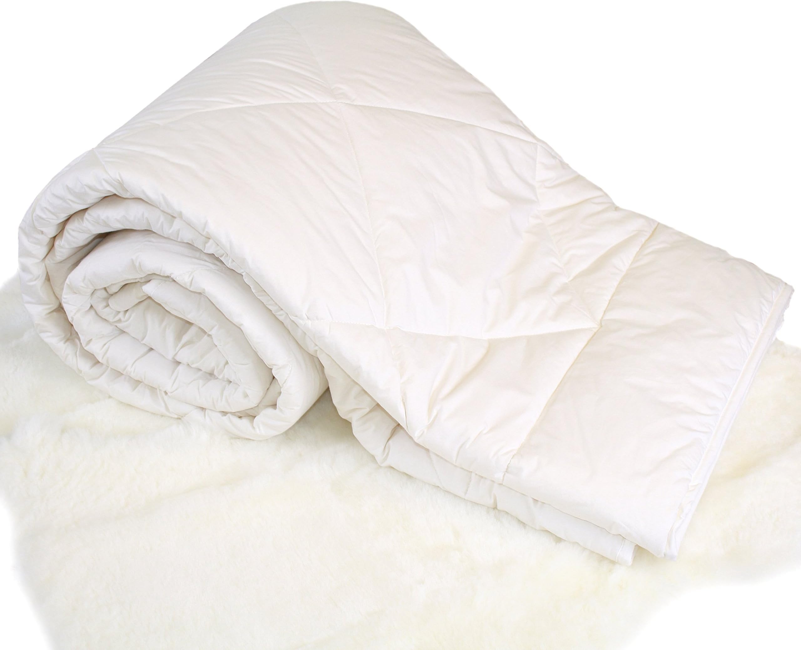 Amazon.com: HealthyLine Luxury Australian Wool Comforter - White ...