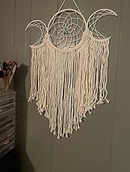 Amazon.com: Triple Moon Goddess Macrame Woven Wall Hanging, Boho ...