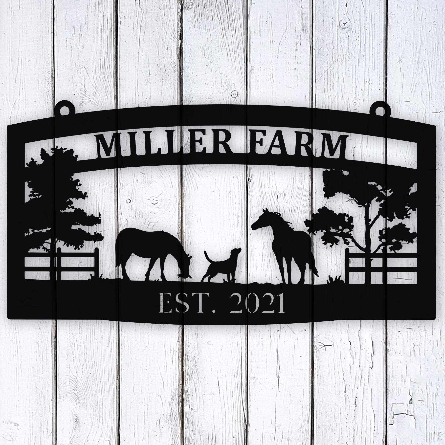 Amazon.com : Personalized Horse Sign Horse Stall Sign Horses Farm Metal ...