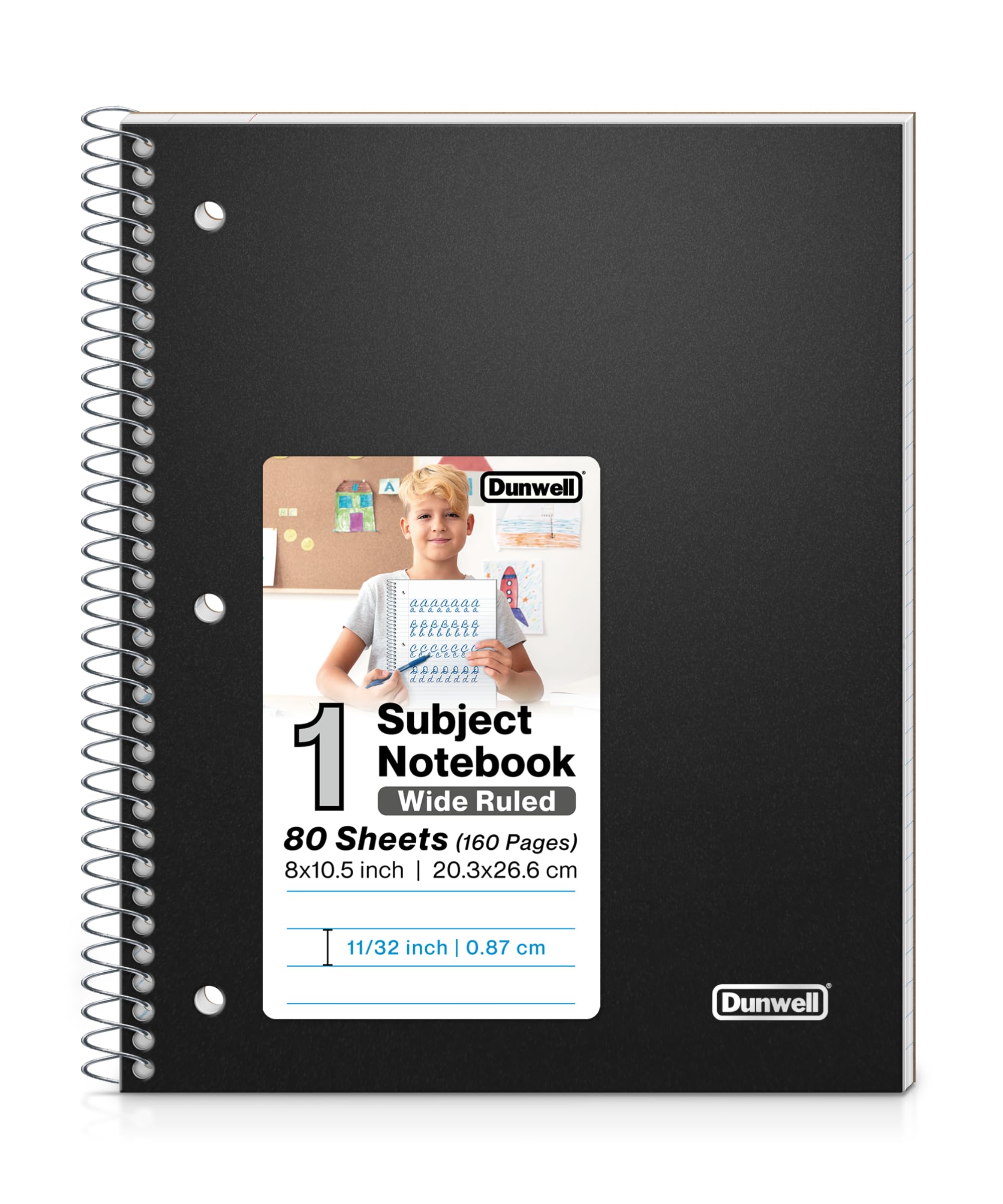 Amazon.com : Dunwell 1 Subject Notebook, Plastic Cover, 80 Sheets ...