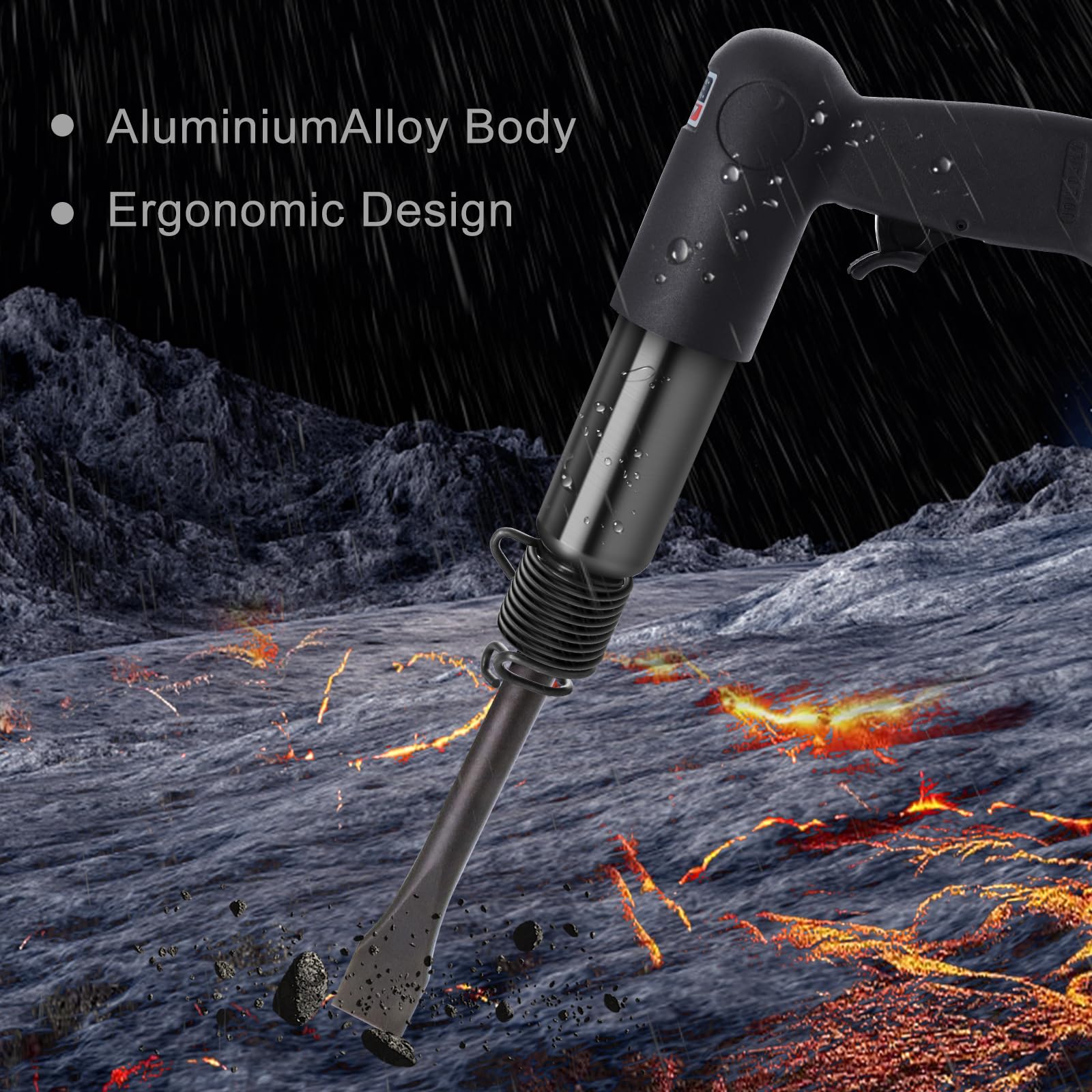 Snapklik.com : Long Barrel Air Hammer Kit, Includes 4 Types Of Chisels ...
