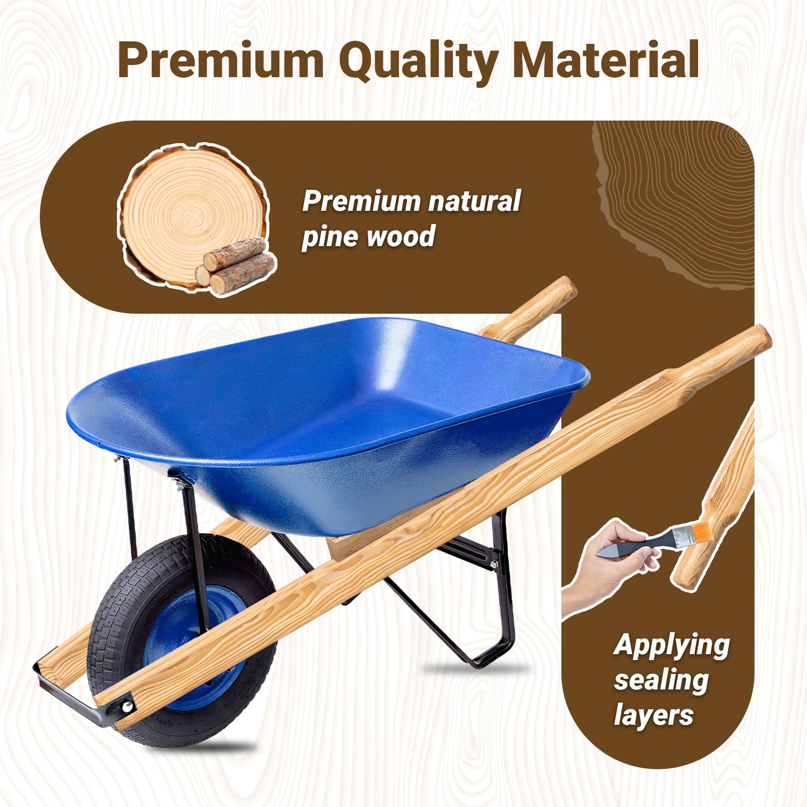Wooden Wheelbarrow Handles
