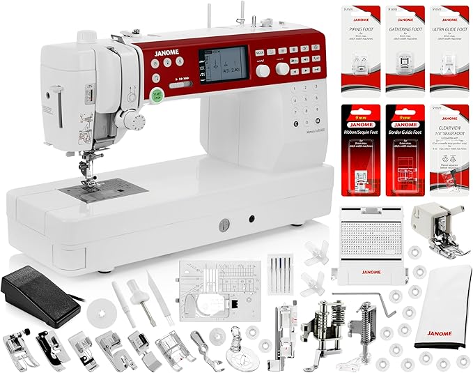 Amazon.com: Janome Memory Craft 6650 Sewing Machine (9mm Unit) Bundle ...