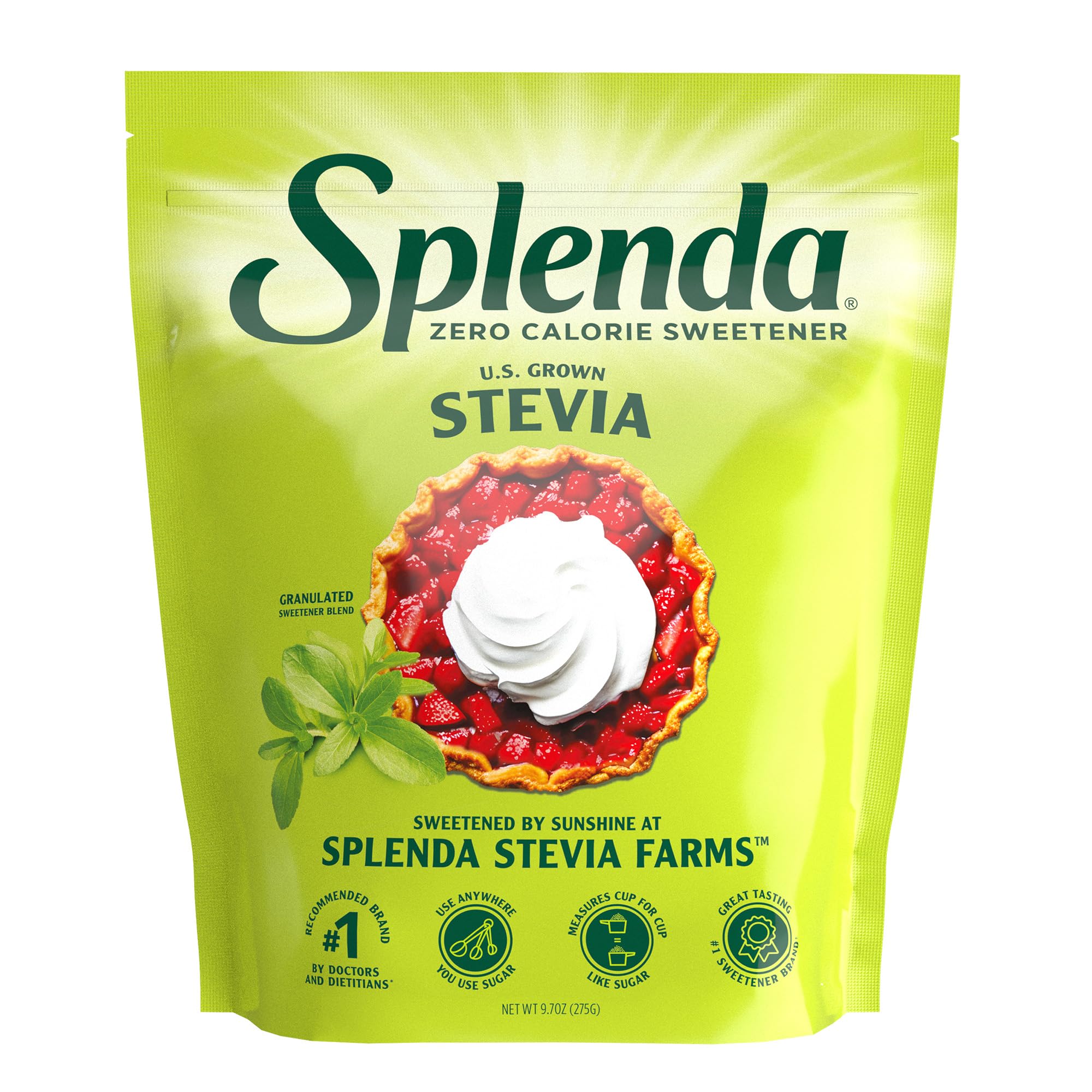 Amazon.com : SPLENDA Stevia Zero Calorie Sweetener for Baking, Plant ...