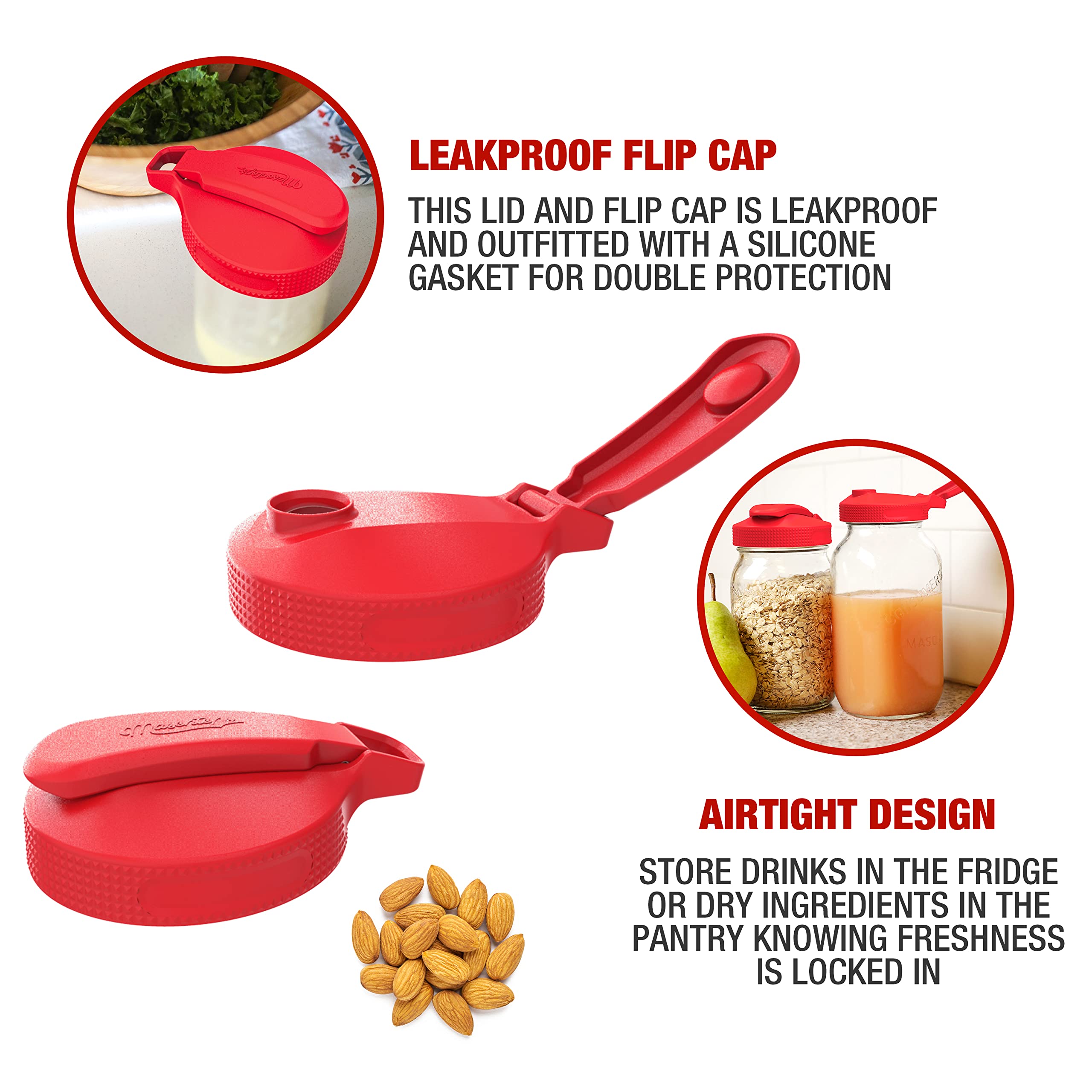 Snapklik.com : Masontops Multi Top - 2PK - Small Mouth Mason Jar Lids