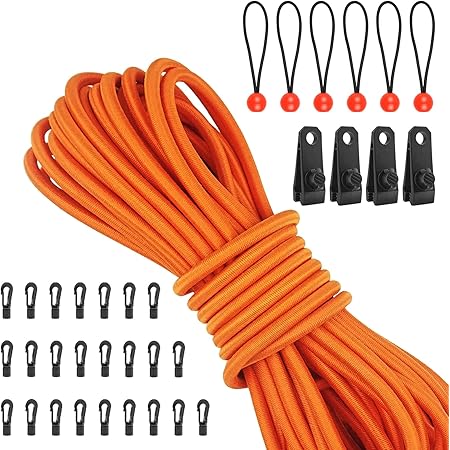 Amazon.com: SGT KNOTS Marine Grade Bungee Cord - 100% Elastic Cord ...