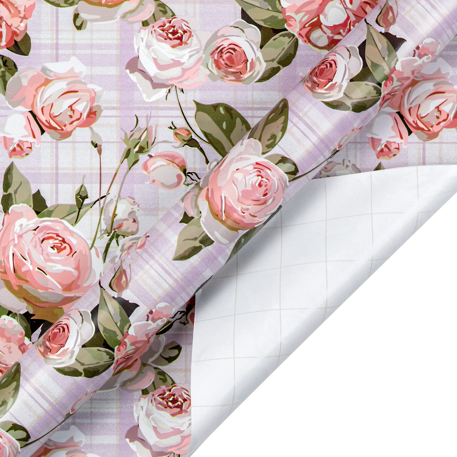 Snapklik.com : WRAPAHOLIC Wrapping Paper Roll - Pink Floral Design For ...