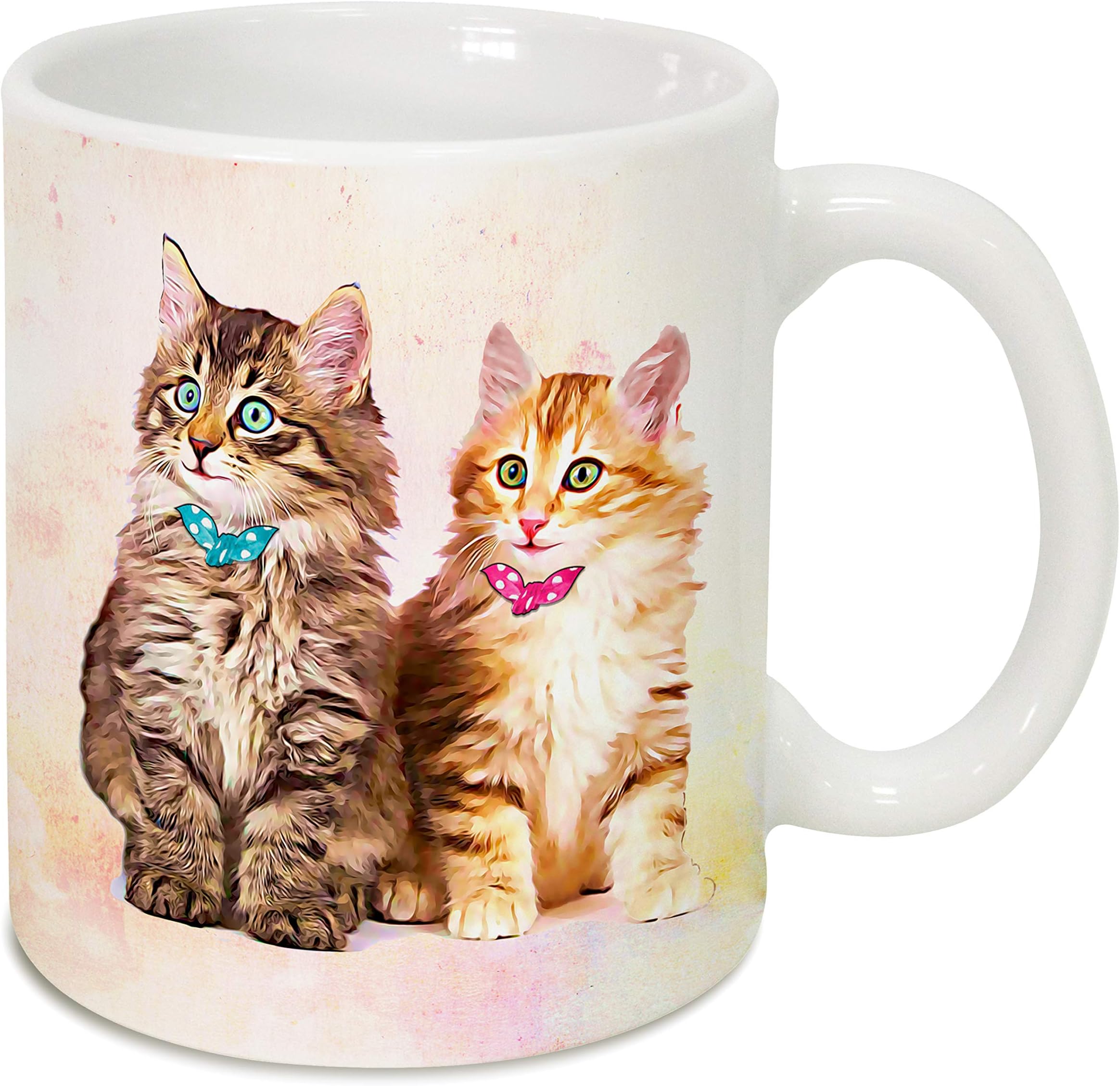 Amazon.com: Cute Cat Mug for Coffee or Tea: Ceramic Cup for Cat Lovers ...