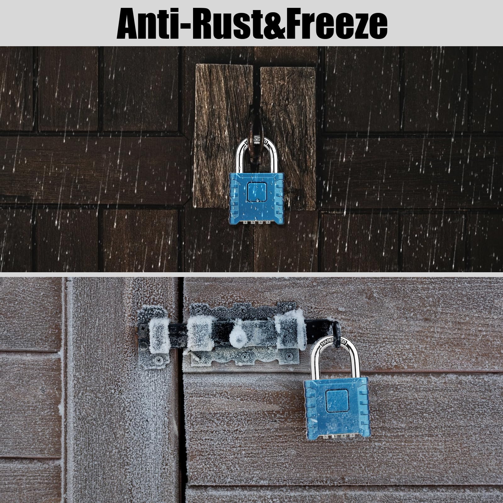 Snapklik.com : Heavy Duty Weatherproof Padlock One-Touch Unlocking ...