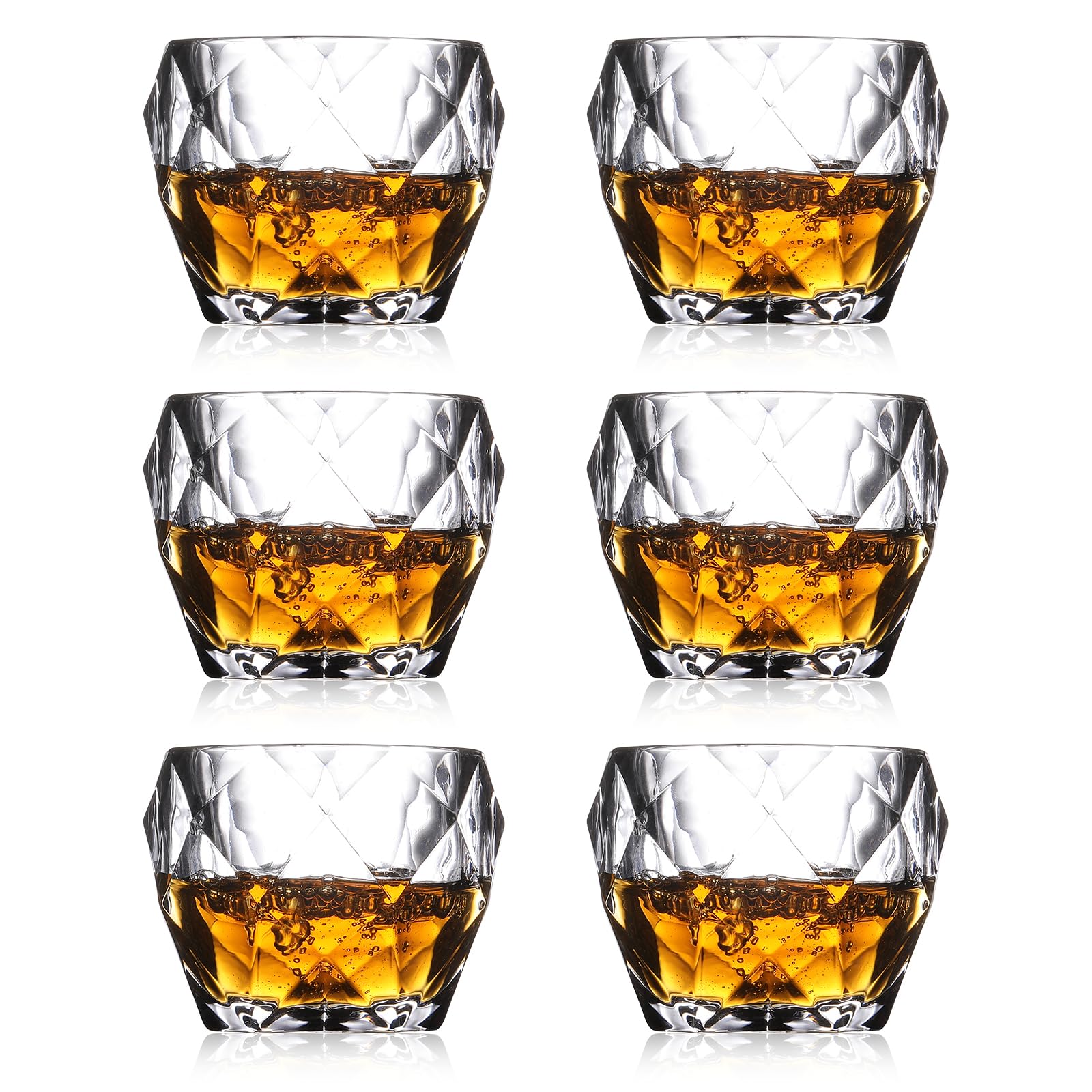 Amazon.com | 11oz Whiskey Glasses Set of 6 - Heavy Duty Bourbon Whiskey ...