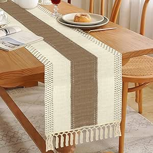 Amazon.com: Boho Table Runners 72 Inches Long Macrame Farmhouse Table ...