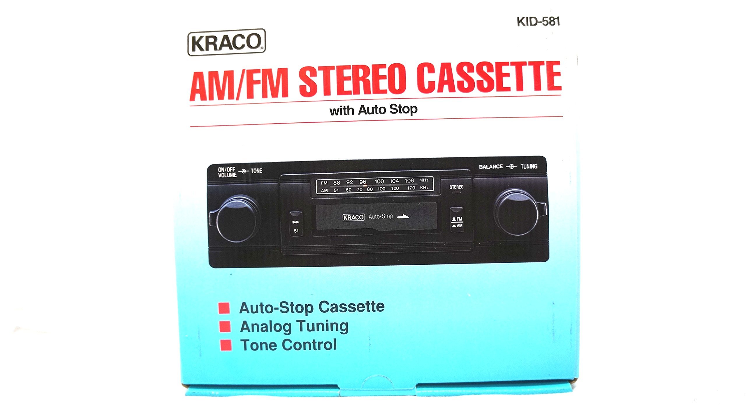 Kraco Kid 581 Vintage 2 Knob Car Audio Stereo Cassette | Desertcart INDIA