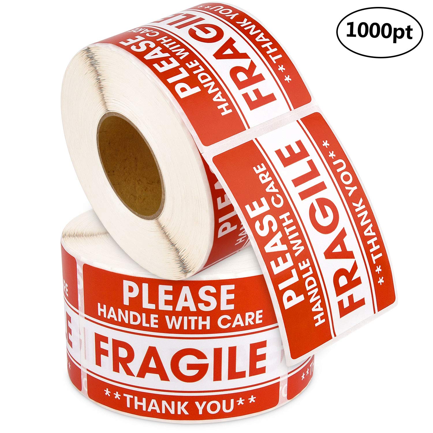 Methdic Fragile Stickers 2x 3 Strong Adhesive Fragile Labels 2 ...
