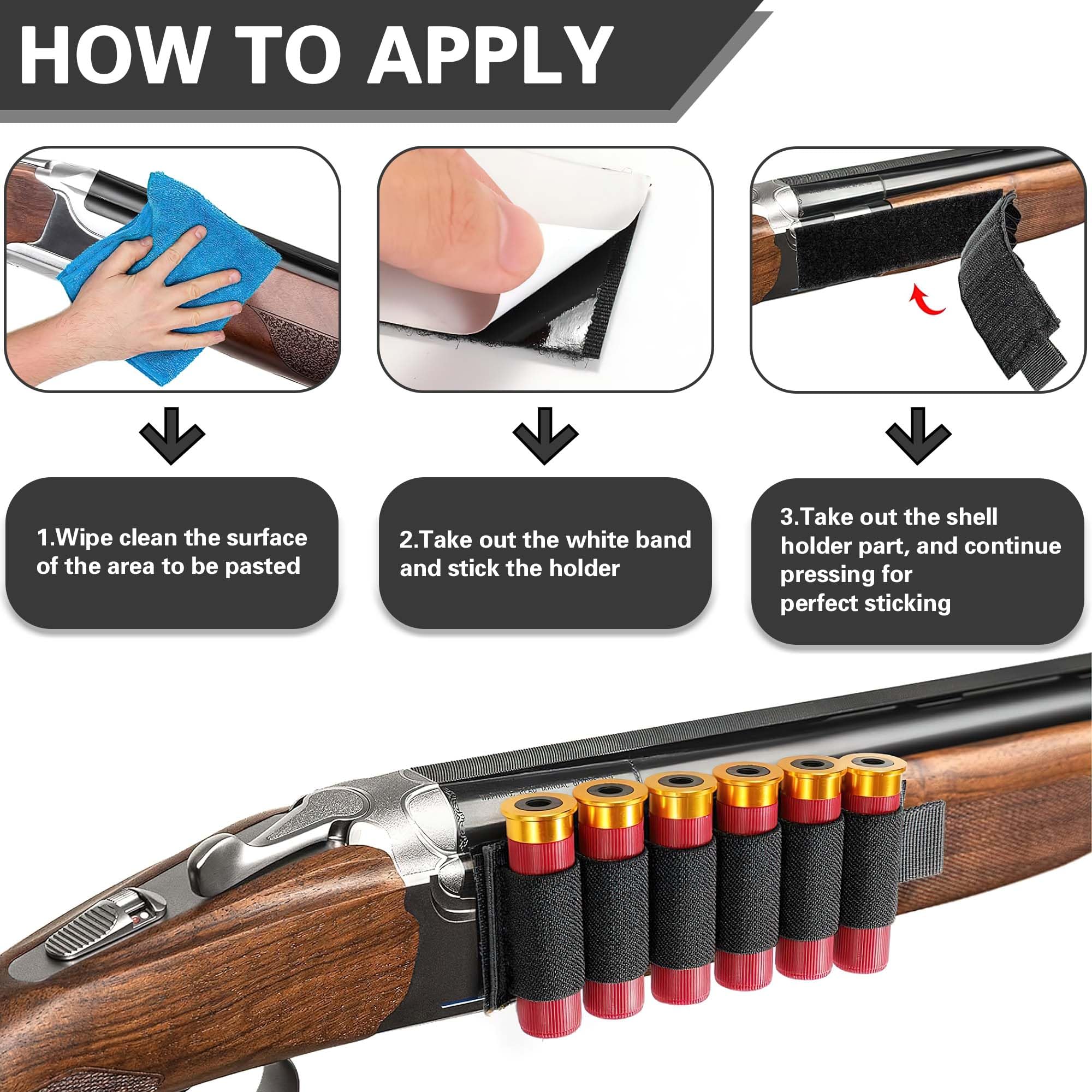 Snapklik.com : 12 Gauge Shotgun Shell Holder,Tactical Hook And Loop ...