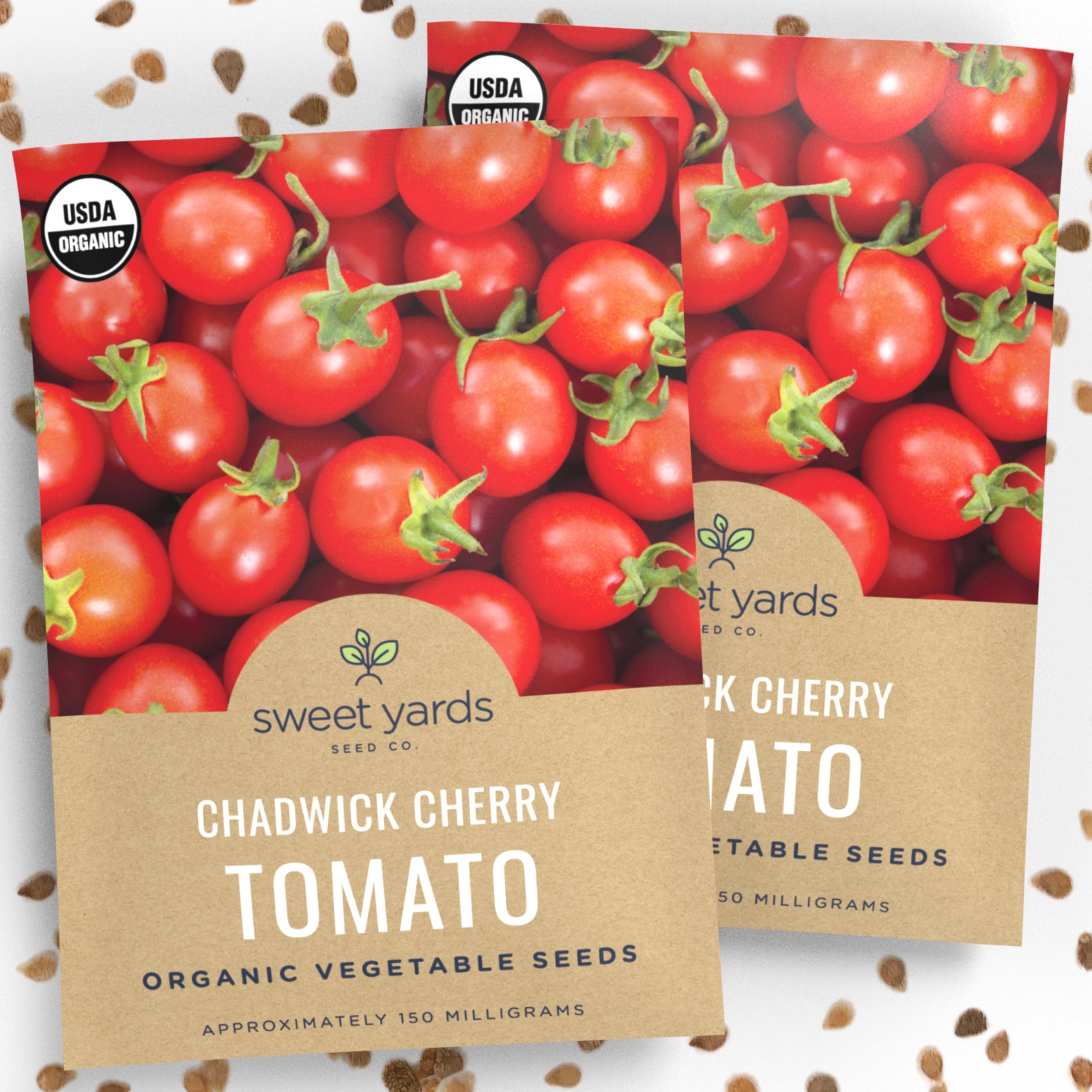 Amazon.com : Organic Chadwick Cherry Tomato Seeds - Two Seed Packets ...