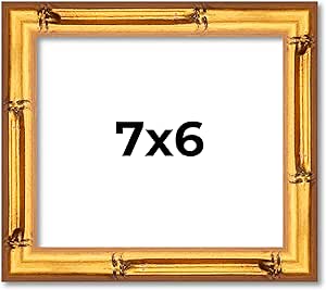 Amazon.com - CountryArtHouse 7x6 Frame Gold Bamboo Solid Wood Picture ...