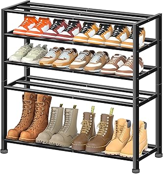 Amazon.com: KEETDY 5-Tier Heavy Duty Shoe Rack for Garage Entryway ...