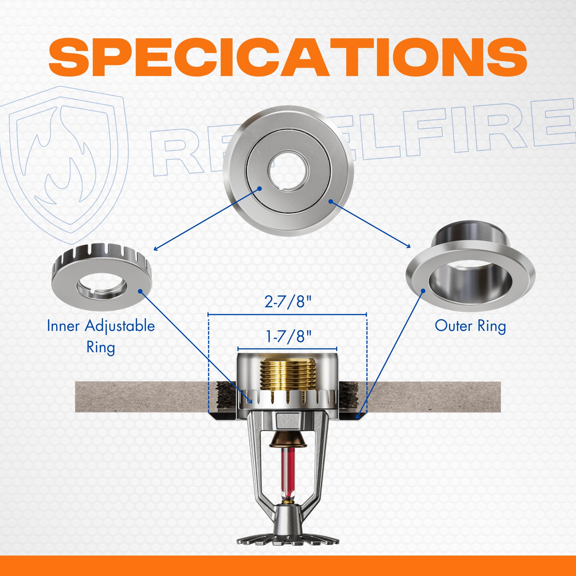 2 3 4 Sprinkler Ceiling Ring