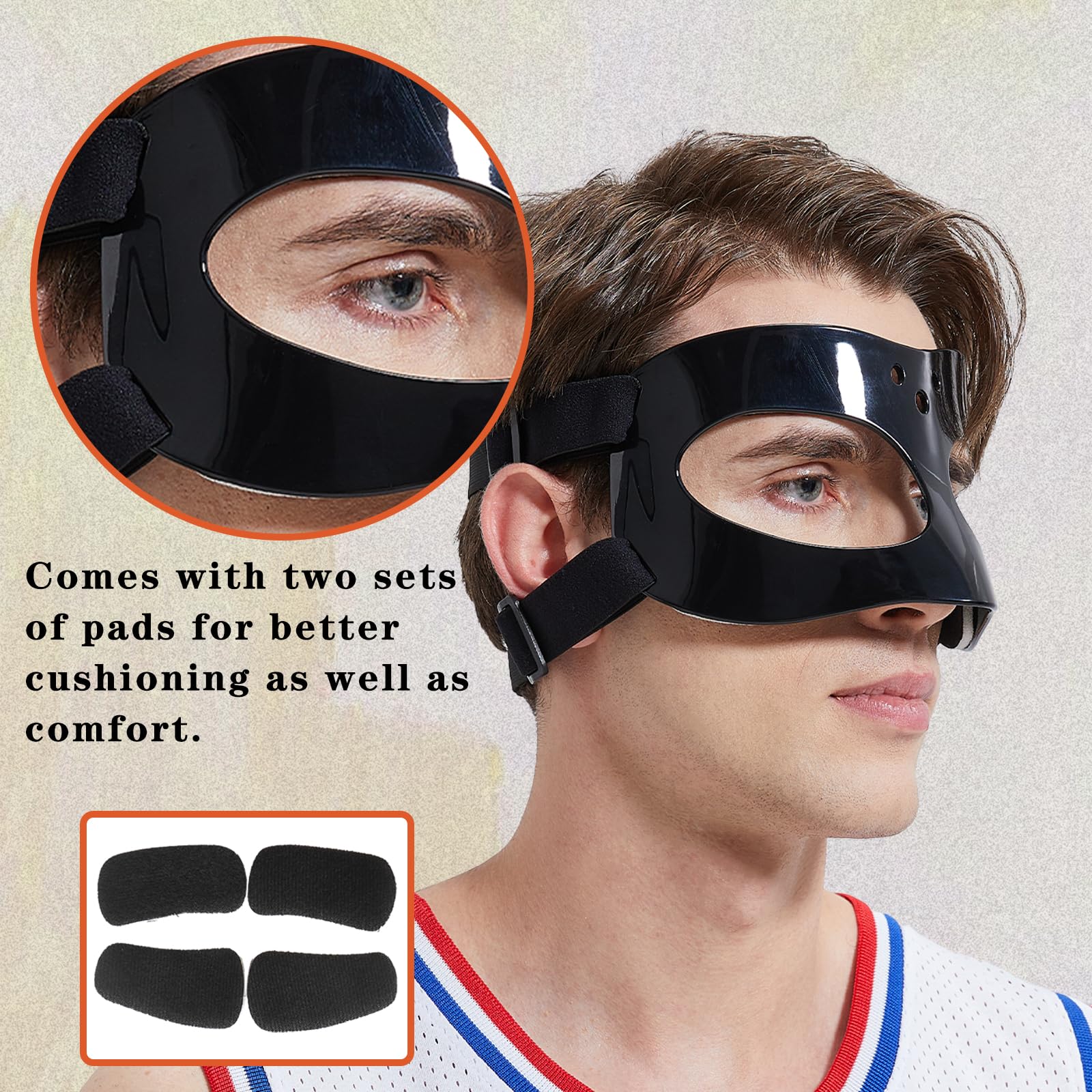 Pitching Mask Adjustable Nose Guard Mask - Sports Face Shield For ...