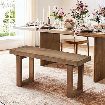 Amazon.com - COLAMY Dining Bench, Small Wood Bench for Dining Room ...