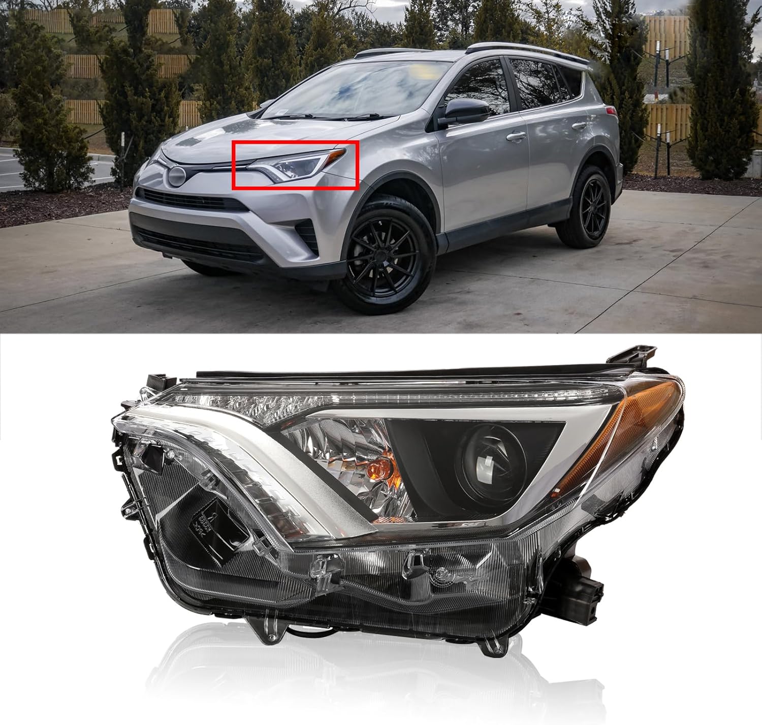 Amazon.com: PENSUN Headlight Assembly Fit For 2016 2017 2018 Toyota ...