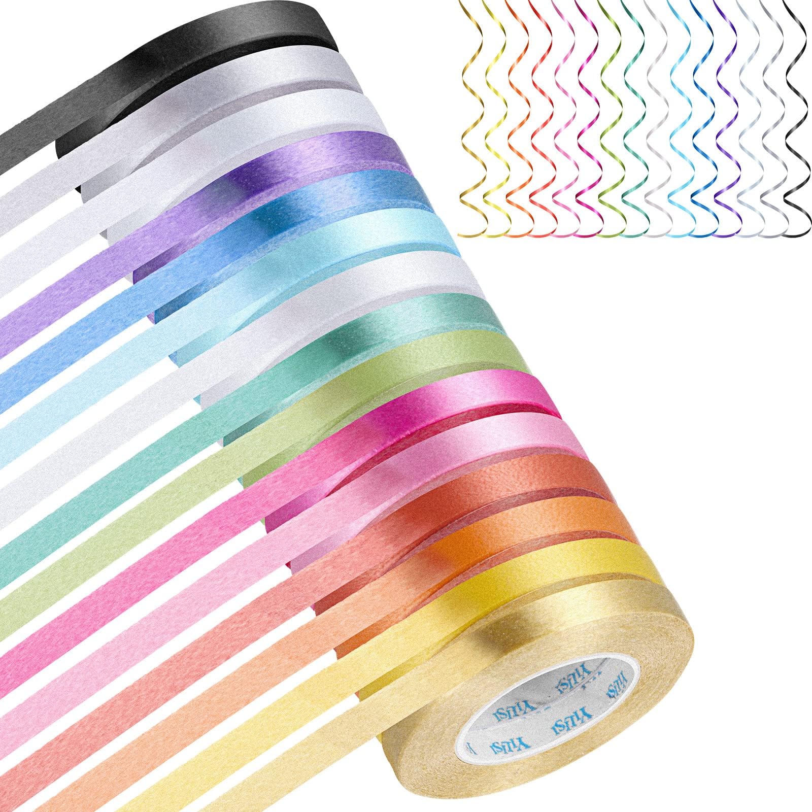 Amazon.com: Hanaive 15 Rolls Curling Ribbon 1/5" Wide x 11 Yards Total ...