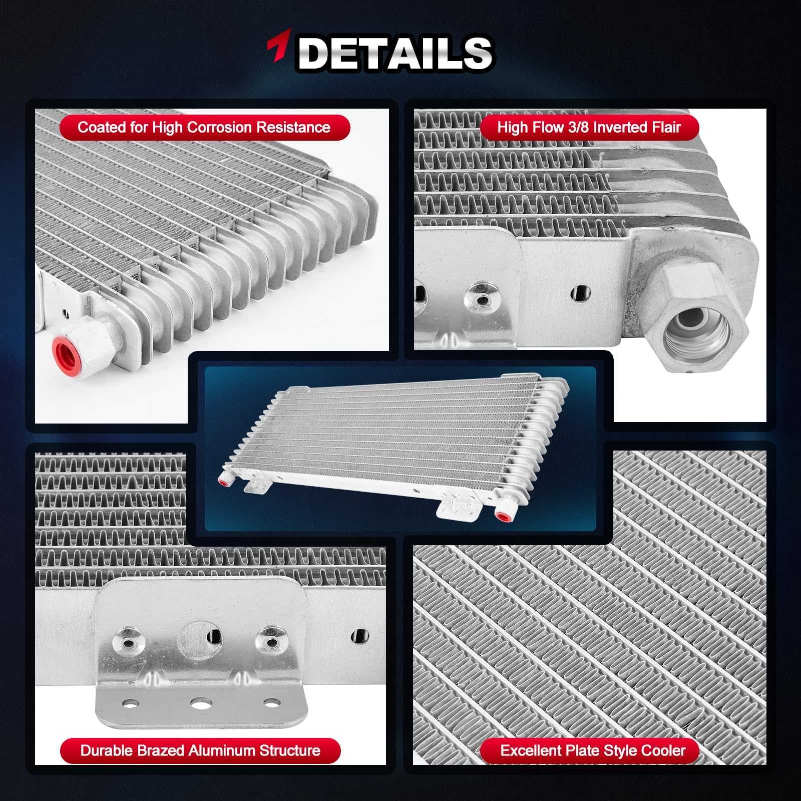 Snapklik.com : TEMSONE Low Pressure Drop Trans Cooler,40k Transmission ...