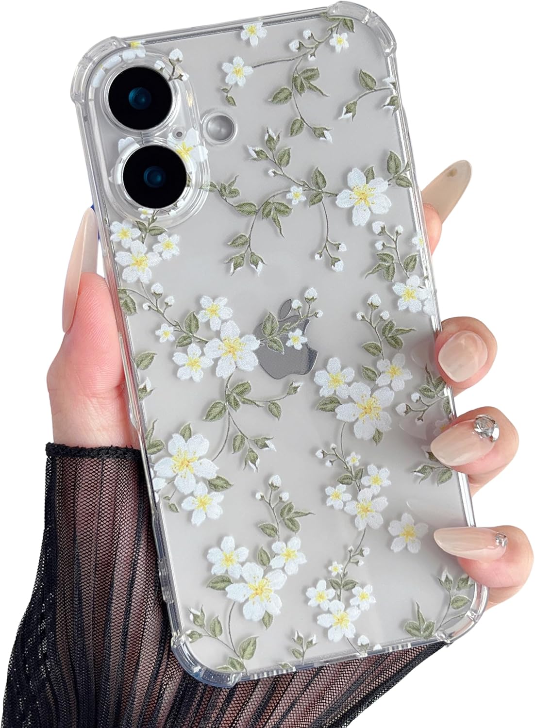 Amazon.com: ZTOFERA for iPhone 16 Plus Phone Case Clear, Cute Flower ...