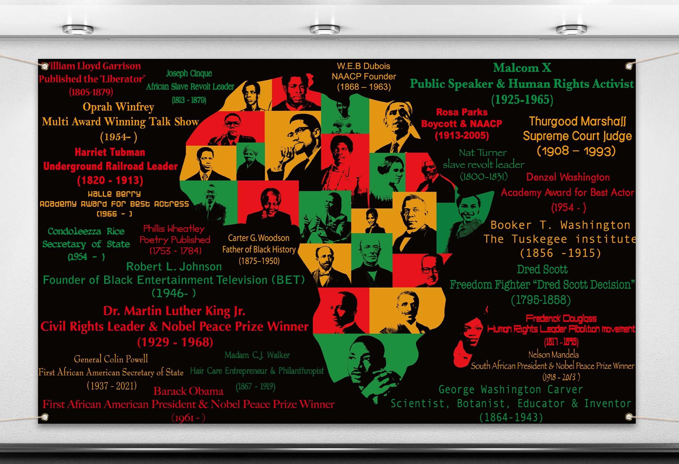 Amazon.com : Nepnuser Black History Month Photo Booth Backdrop Afro ...