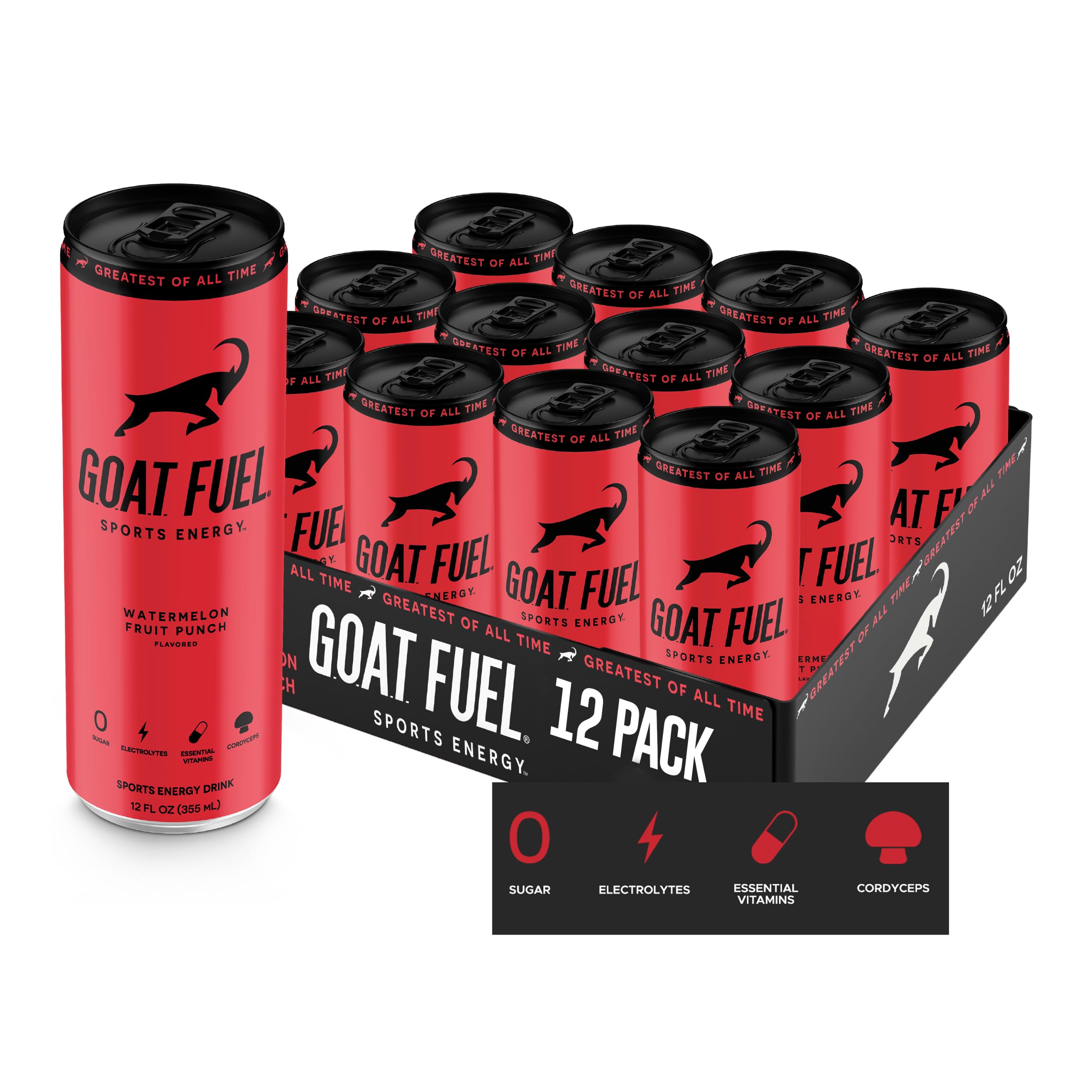 Buy New G.O.A.T. Fuel® Energy Drink - Sugar-Free Pre-Workout Energy ...