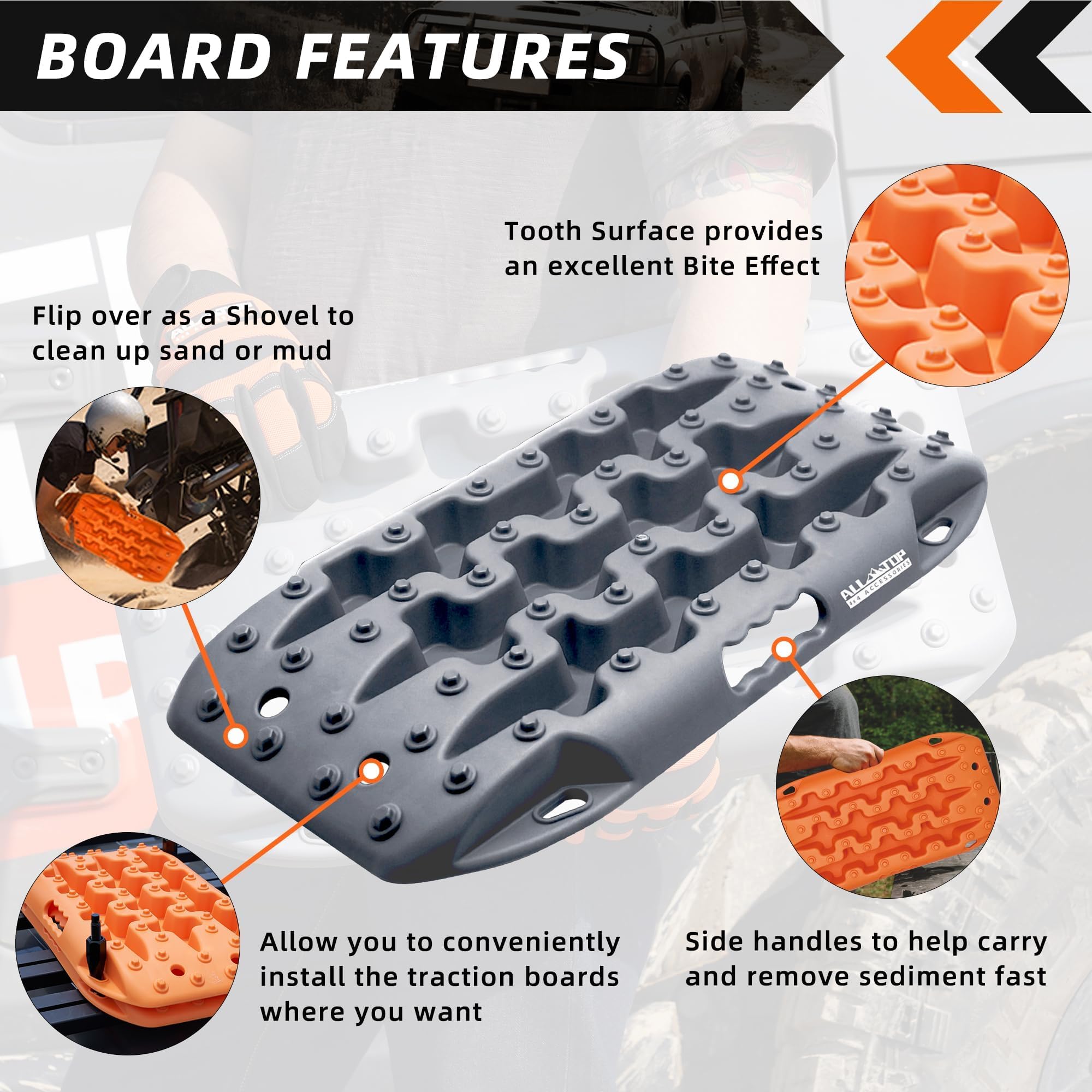 Snapklik.com : ALL-TOP Recovery Traction Boards Mini, Off Road Bendable ...