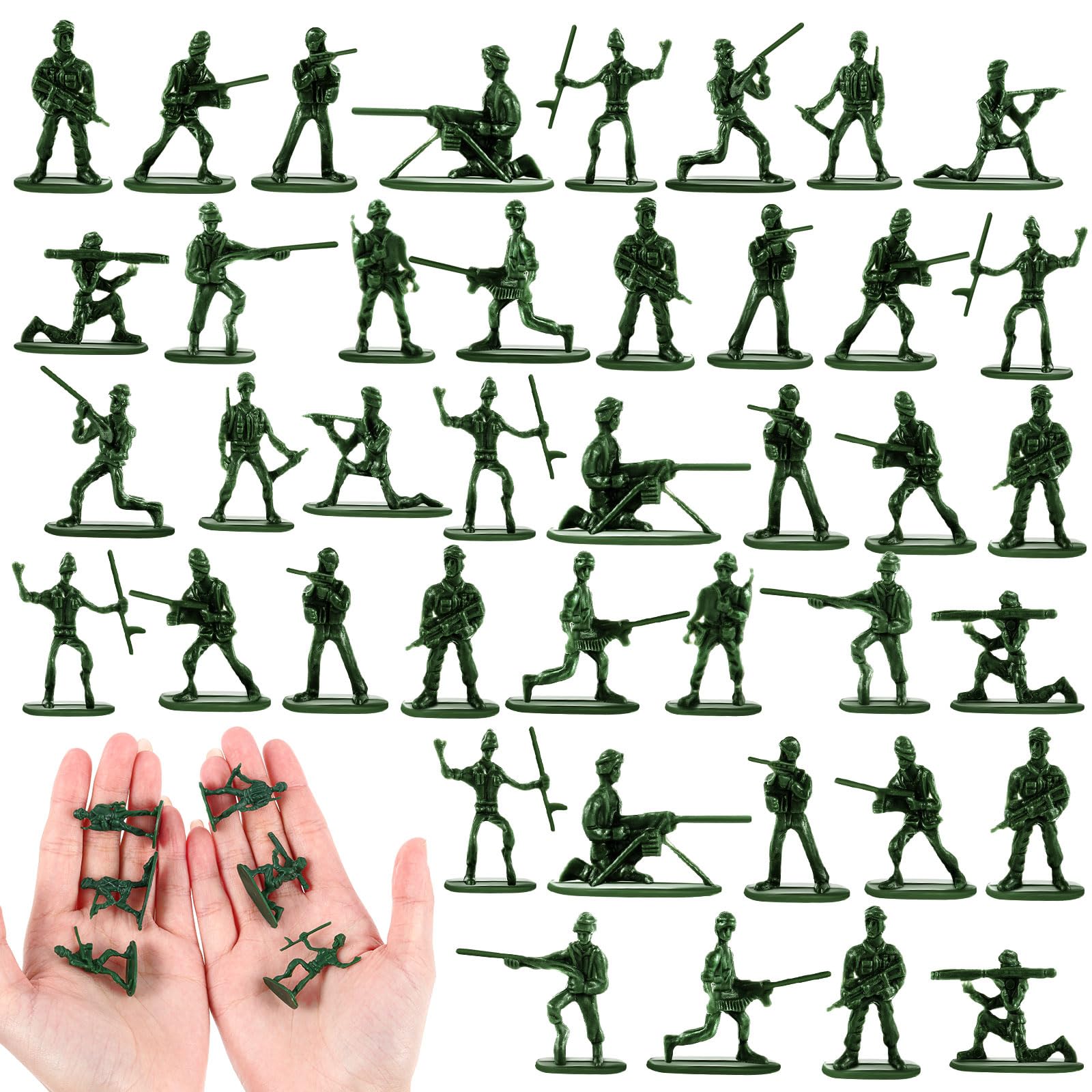 Snapklik.com : 100 Pcs Army Men Toy Soldiers Set Green Army Men 1-1.5 ...