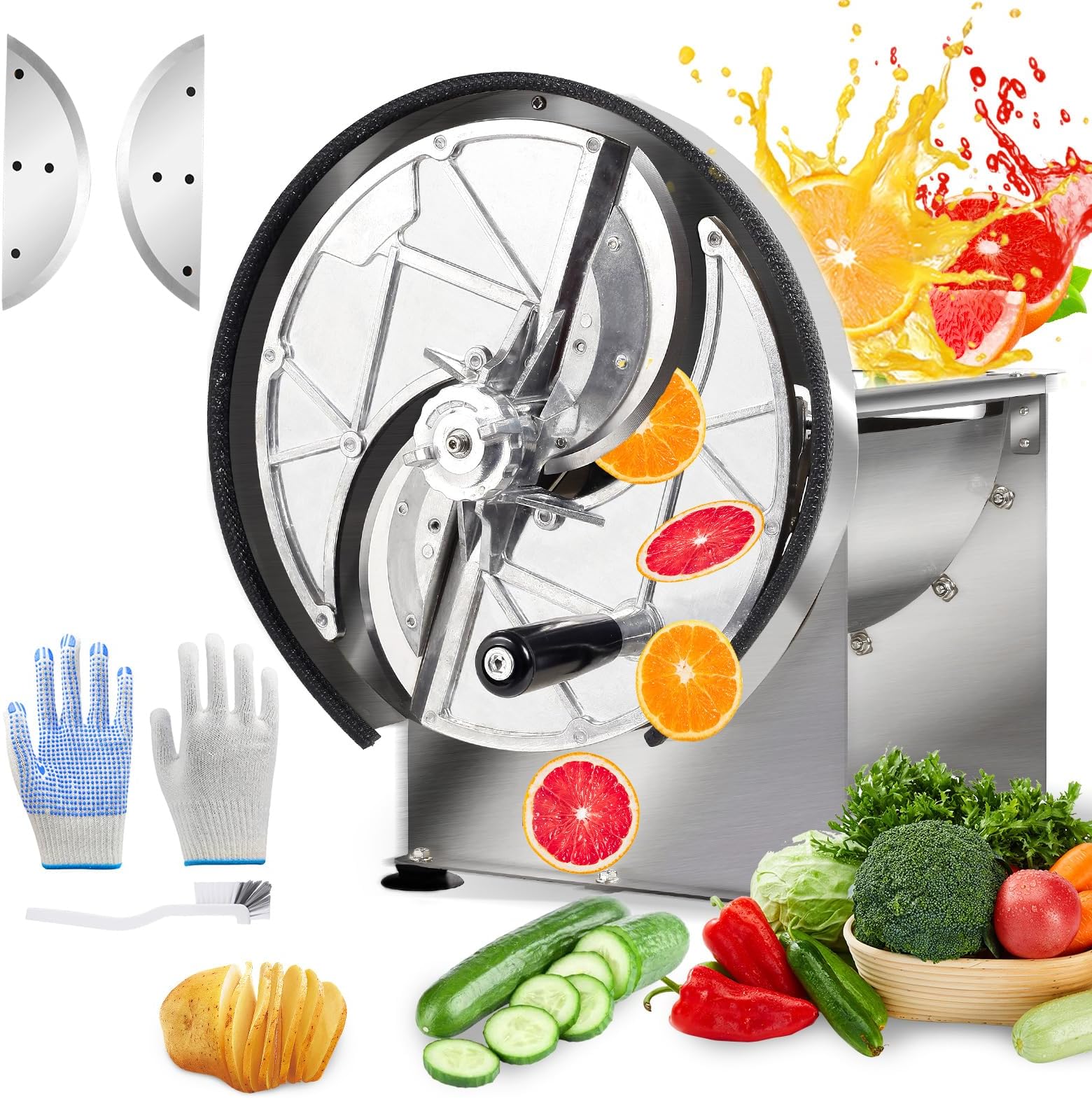Amazon.com: Commercial Manual Vegetable Fruit Slicer - 0.2-13mm ...
