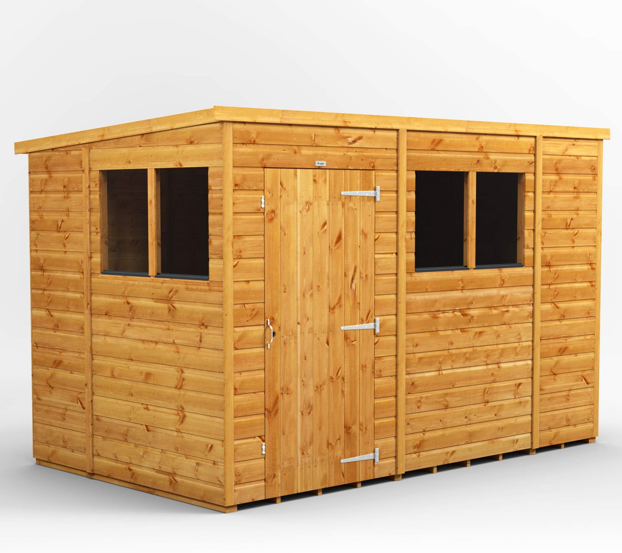 Project Timber Premium 10 x 8 Hobbyist Pent Windowed Garden Shed ...