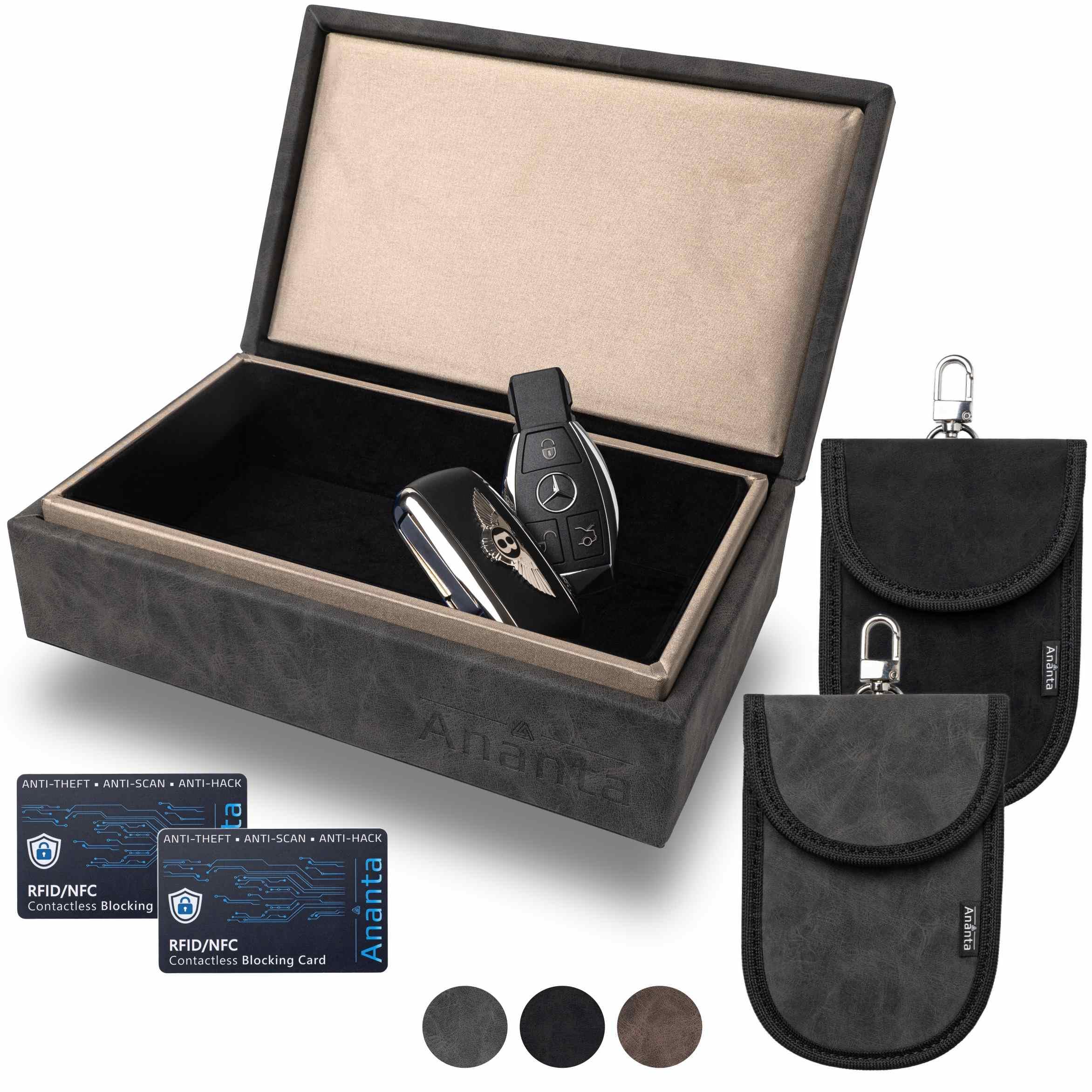 Ananta Faraday Box for Car Keys Plus 2 Faraday Pouches & 2 RFID/NFC ...