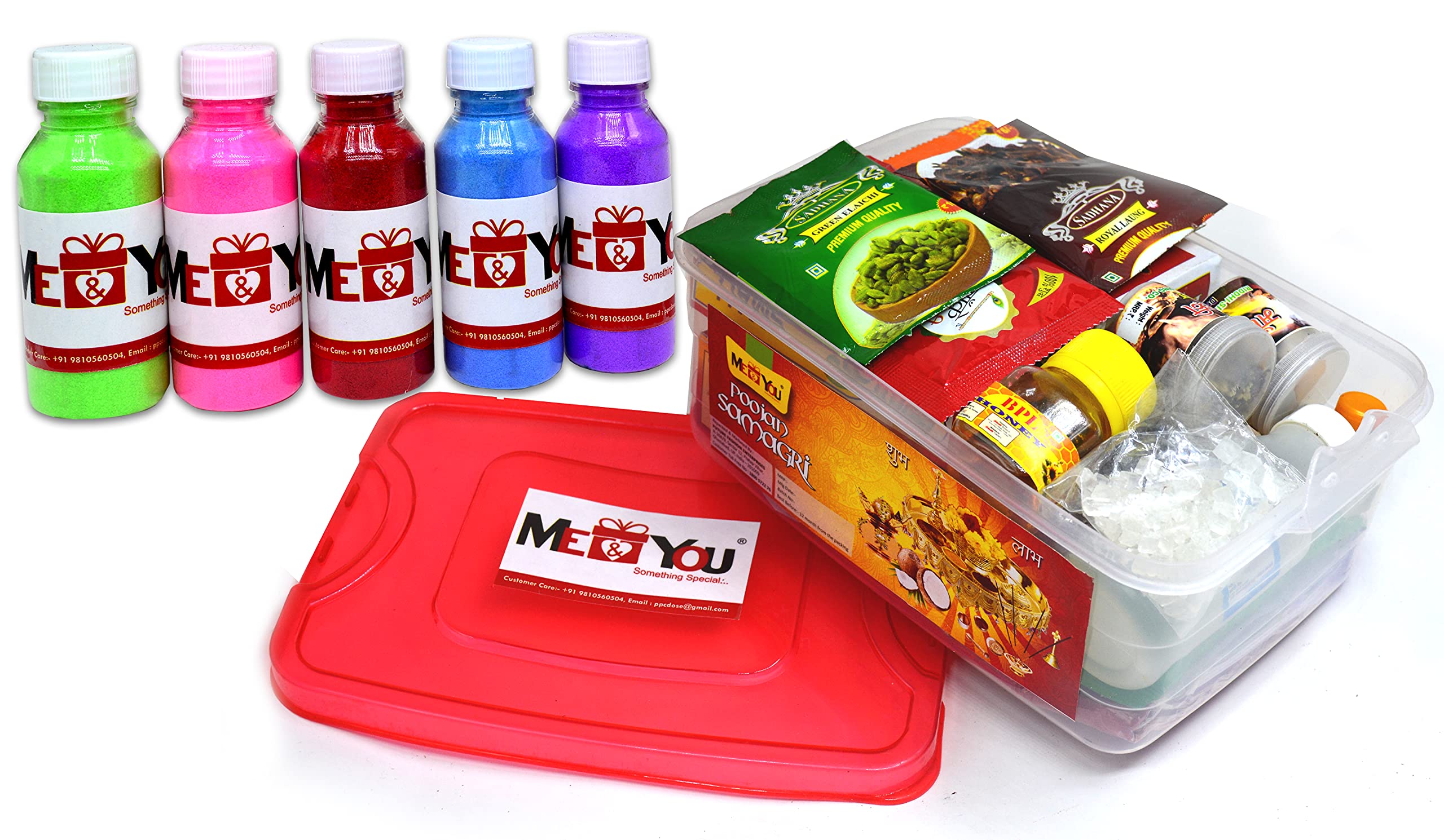 ME & YOU All in One Pooja Kit with Rangoli Pack 5 - Pooja Items for ...