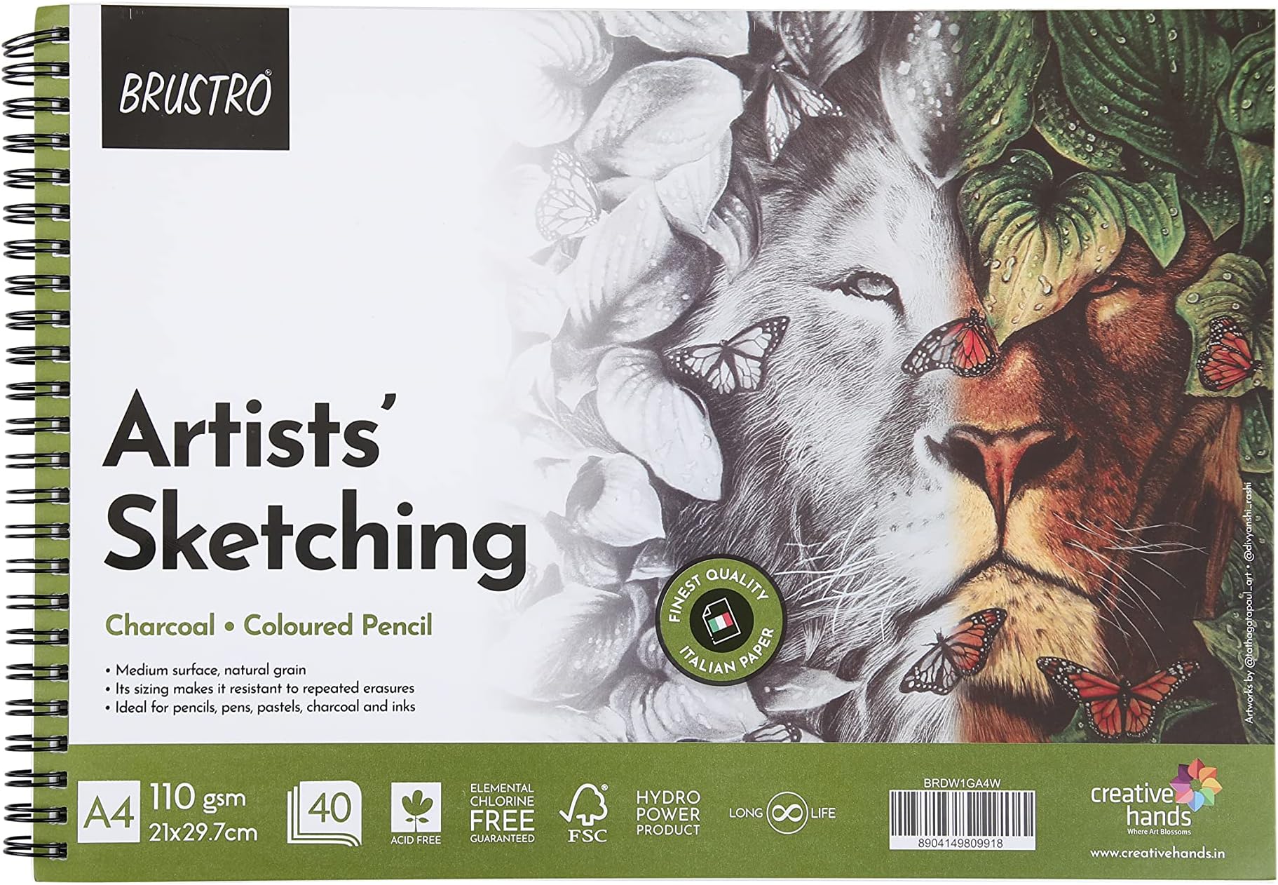 BRUSTRO Drawing Papers | 200 GSM, A4, Pack of 50 (40+10 Sheets) | Ideal ...