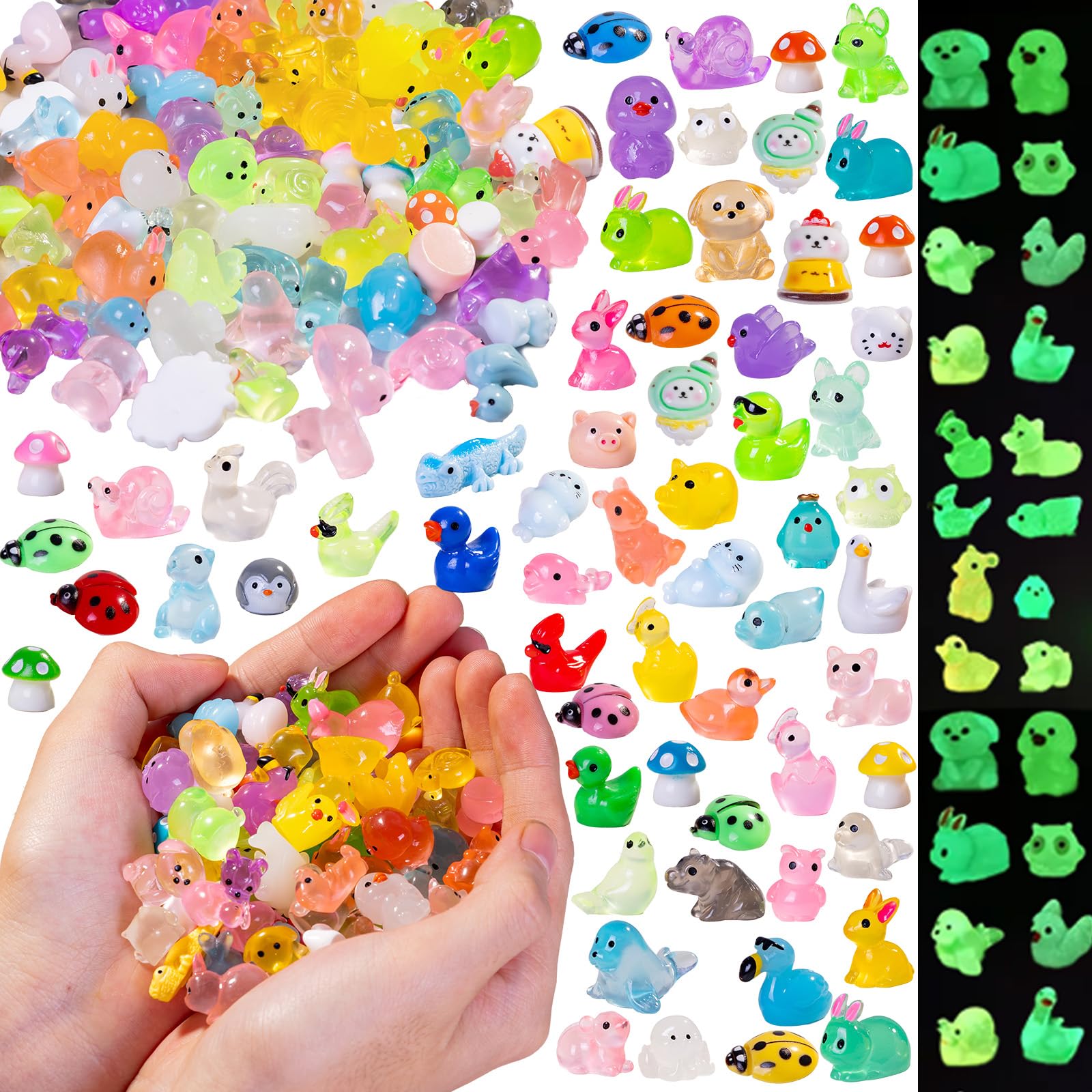 130 pcs Mini Resin Animals Variety Tiny Animals Figures Miniature ...