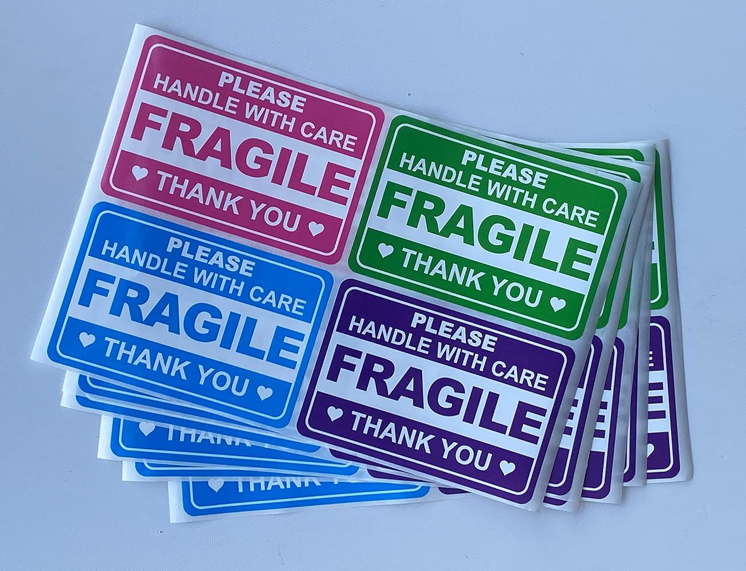 Amazon.com : 2x3 inch 200 PCS 4 Color Fragile Handle with Care Labels ...