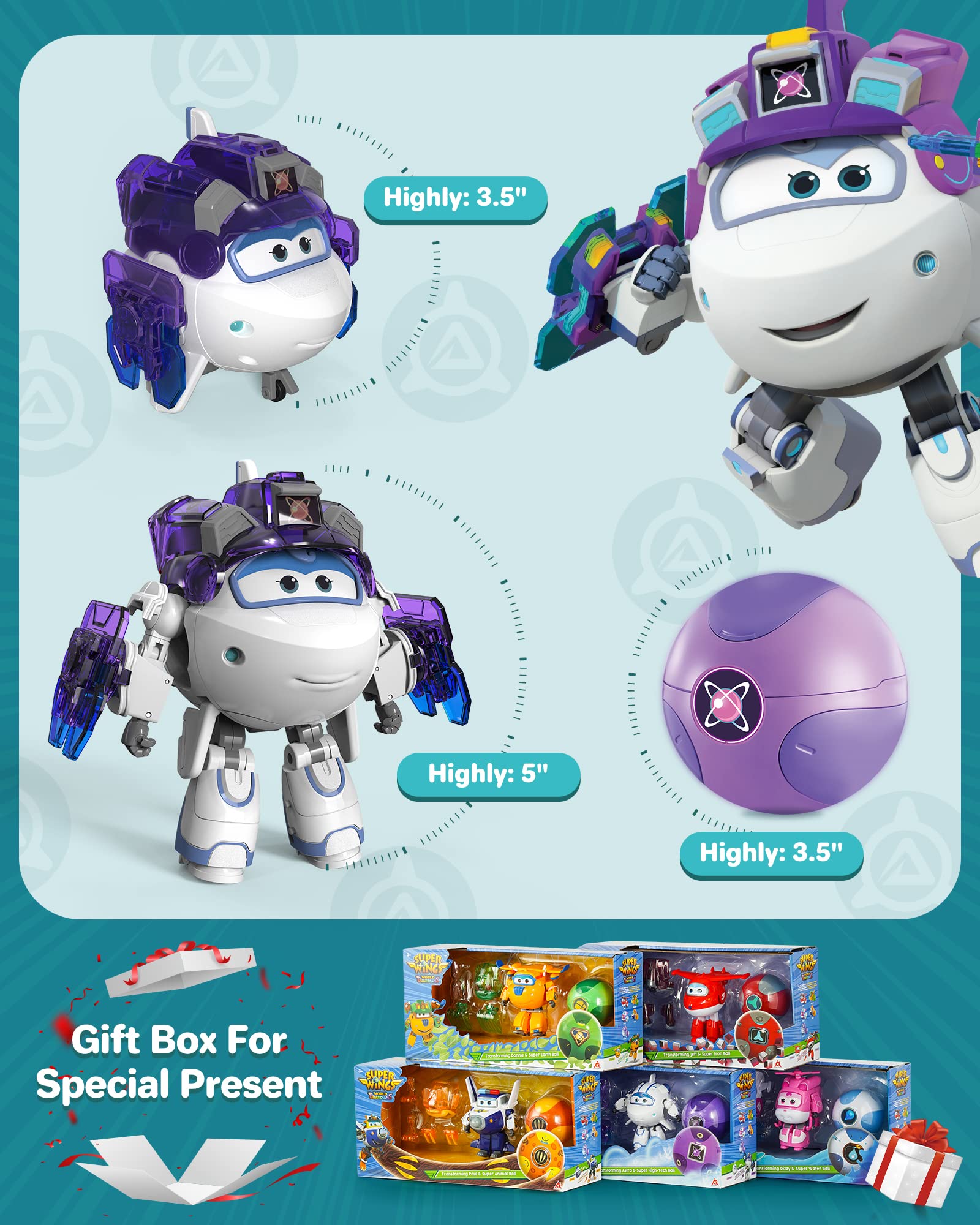 Snapklik.com : Toys Action Figure 5 Transformer Astra Robot Airplane ...