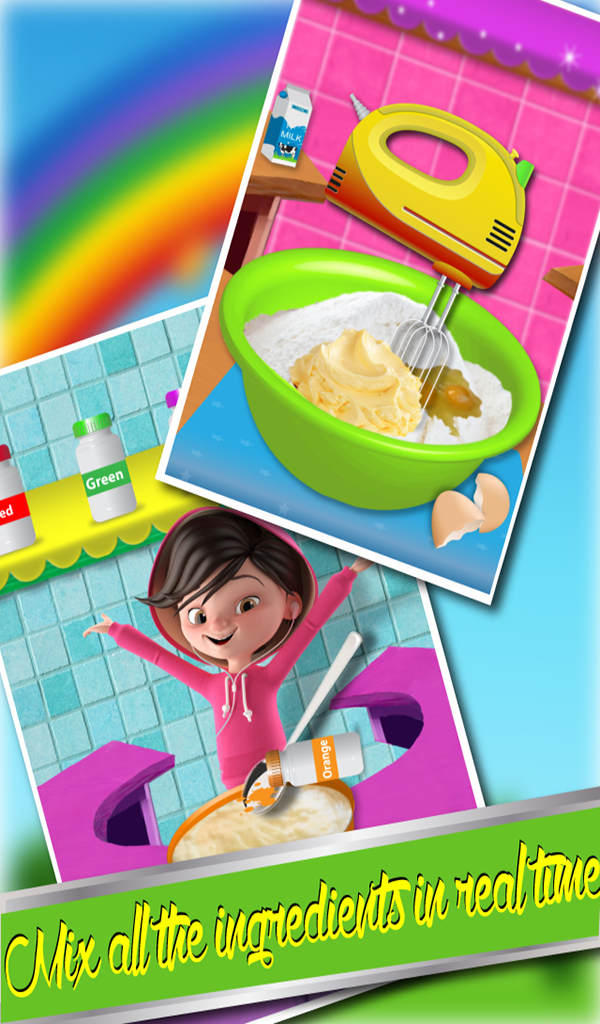 DIY Rainbow Cupcakes Maker - App on Amazon Appstore