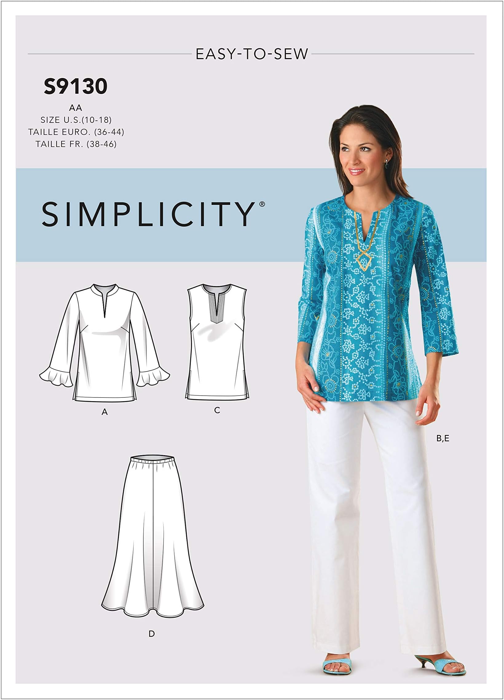 New Look sewing pattern 6292: Misses' Tunic or Top and Pull-on Pants ...