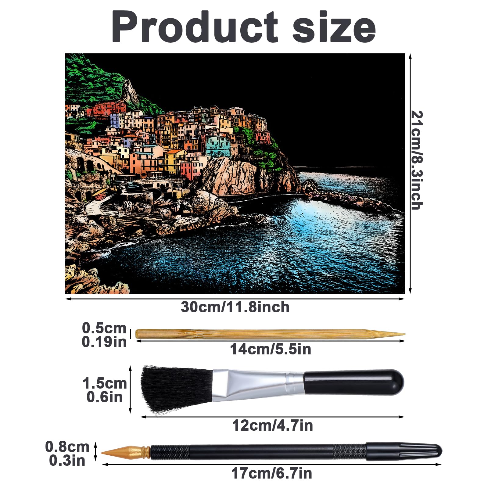 Snapklik.com : Yolev 4 Sheets Scratch Art Adult Scratch Painting ...