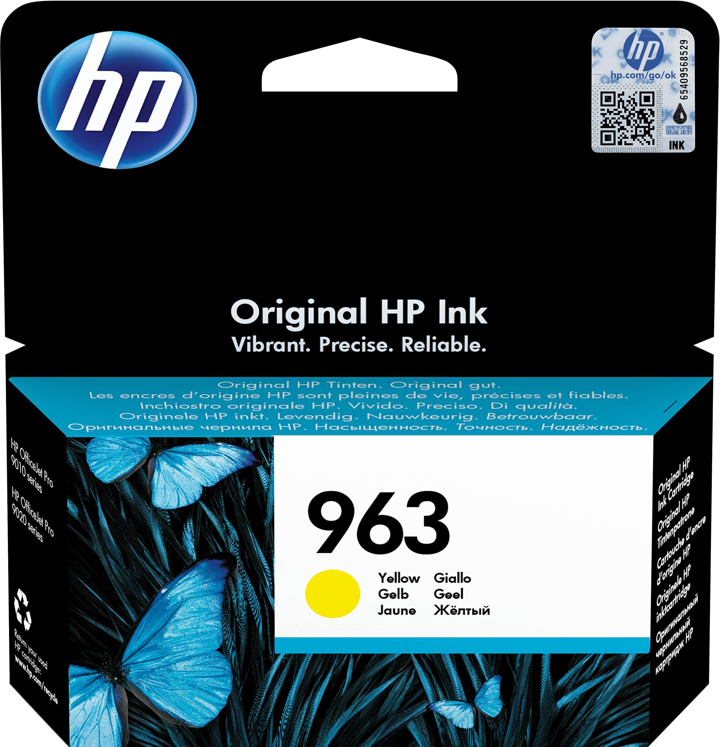 HP 3JA25AE 963 Original Ink Cartridge, Yellow, Single Pack : Amazon.co ...