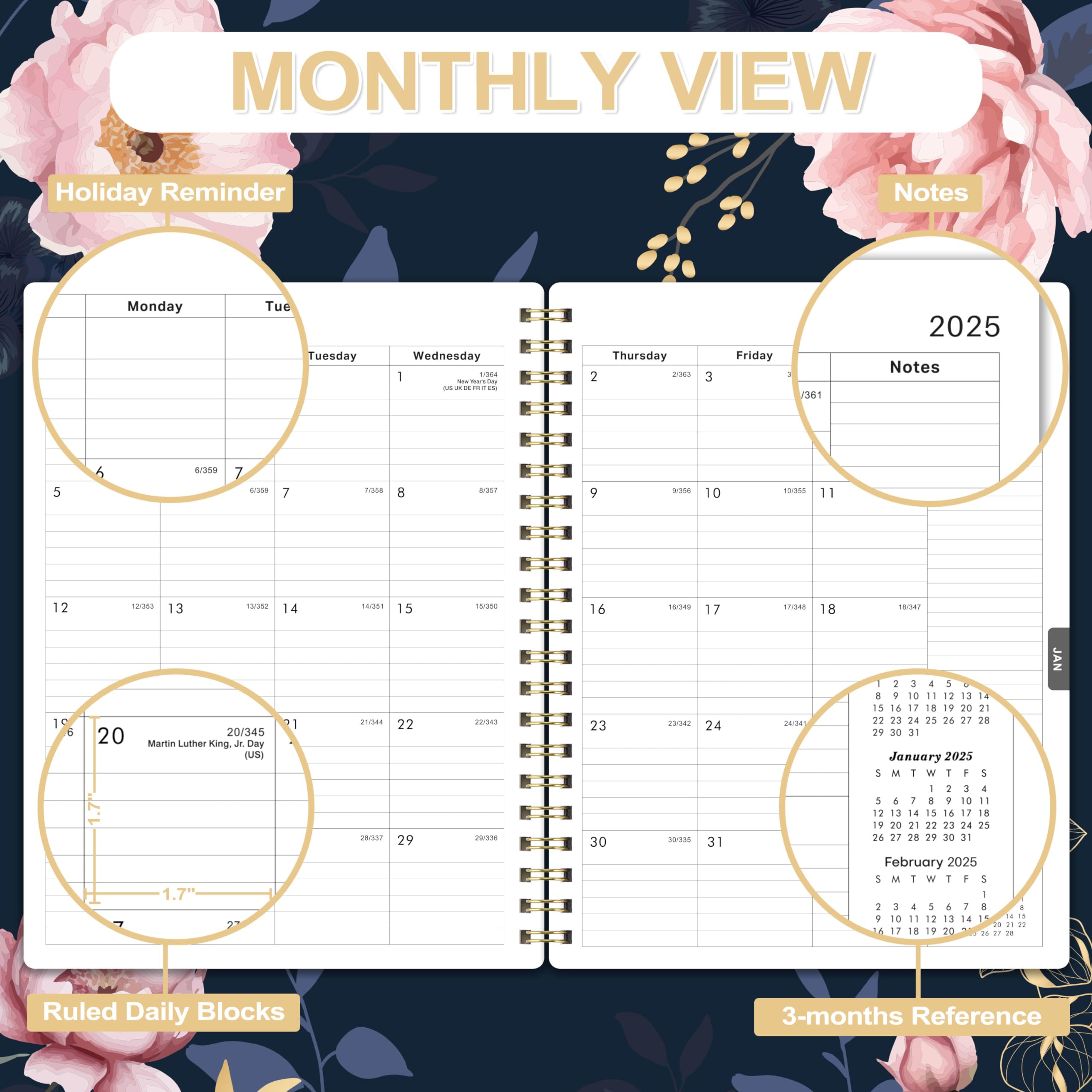 Snapklik.com : 2024-2025 Planner - Planner 2024-2025 Weekly And Monthly ...