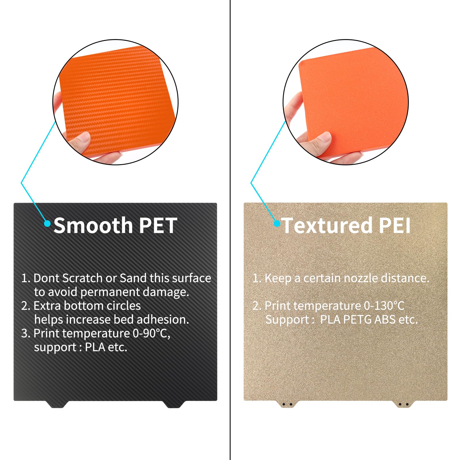 G-Hubble Upgraded Smooth & Texture 100% Imported Thicker PEI Sheet For