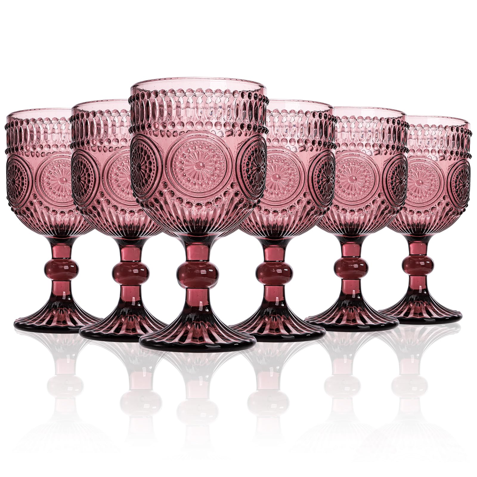 Amazon.com | Kingrol 6 Pack 11 Ounces Vintage Water Goblets, Wine ...