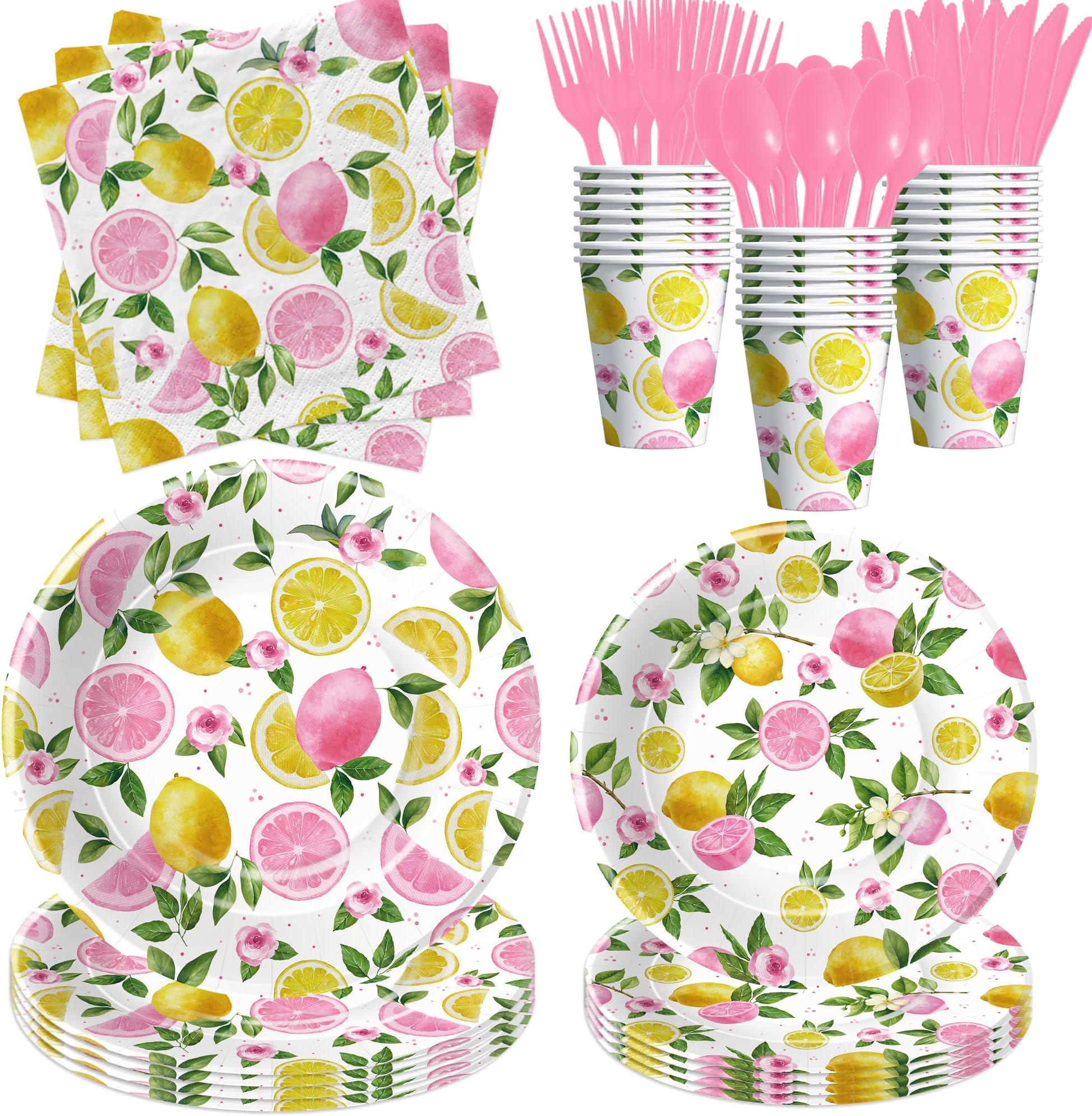 Amazon.com: Suhelkit Lemon Party Decorations Tableware For Girls ...